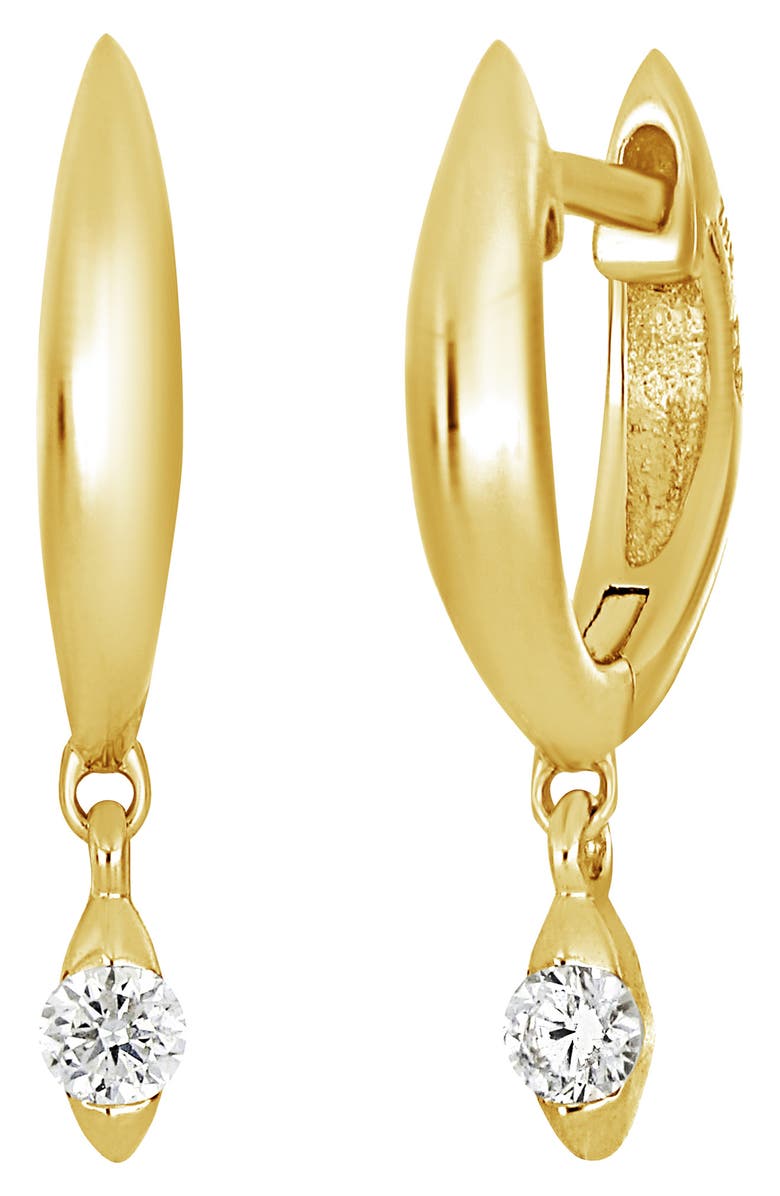 Bony Levy 18k Yellow Gold BL Icons Solitaire Drop Earrings - 0.05 ctw ...