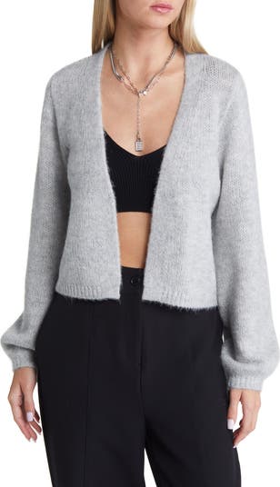 Open Edit Fuzzy Open Front Cardigan | Nordstrom