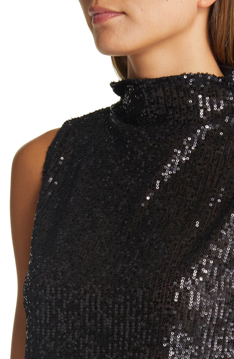 Open Edit Sequin Mesh Sleeveless Top | Nordstromrack