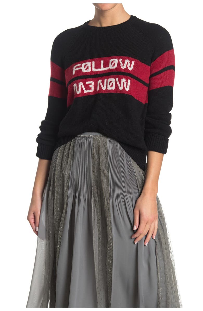 RED Valentino Follow Me Now Jacquard Wool Sweater | Nordstromrack
