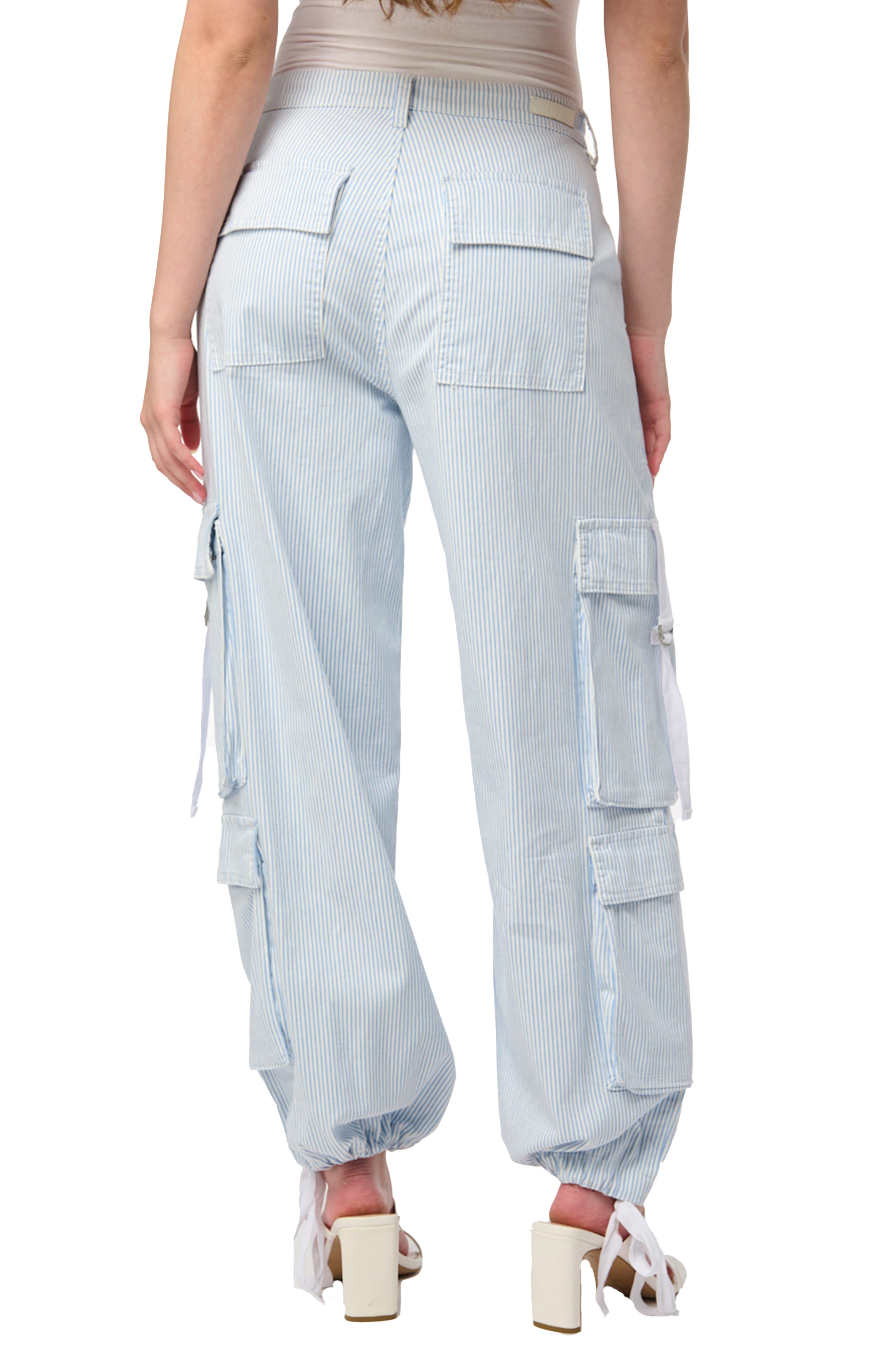 BLANKNYC Railroad Stripe Cargo Jeans | Nordstromrack