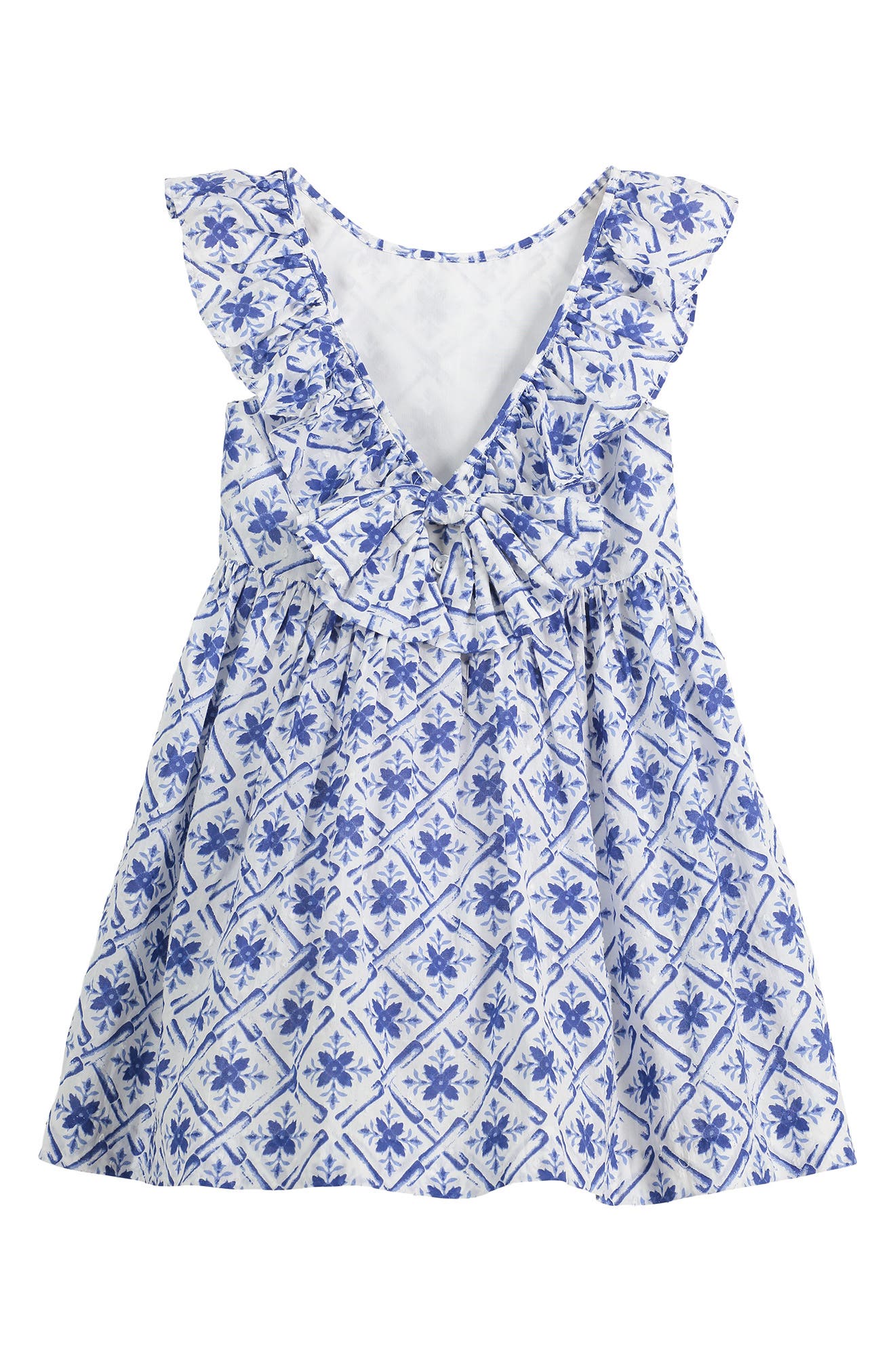 Pippa & Julie Tile Print Ruffle Collar Dress | Nordstromrack