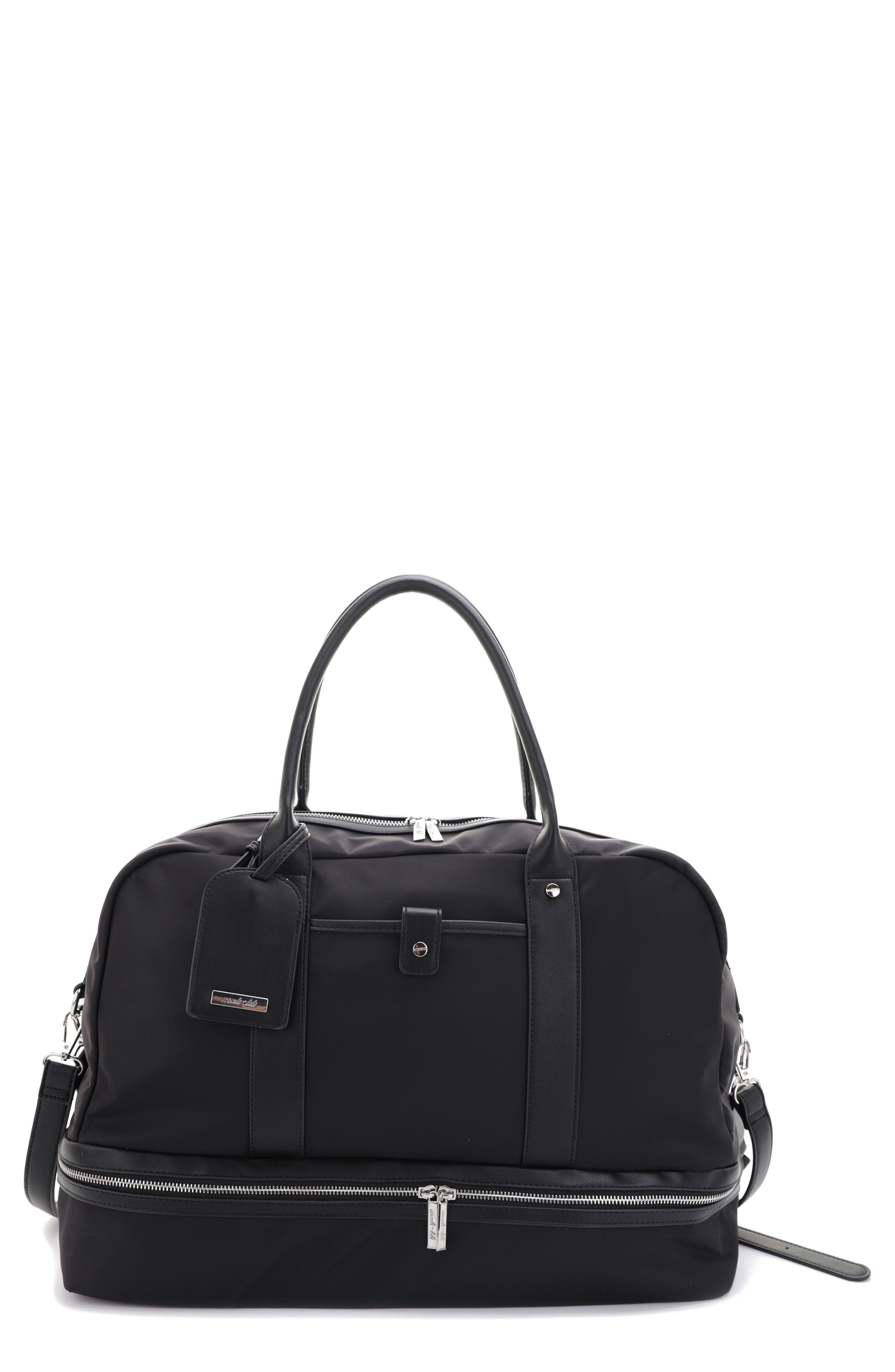 Mali + Lili Riley Nylon & Vegan Leather Weekend Travel Bag | Nordstrom