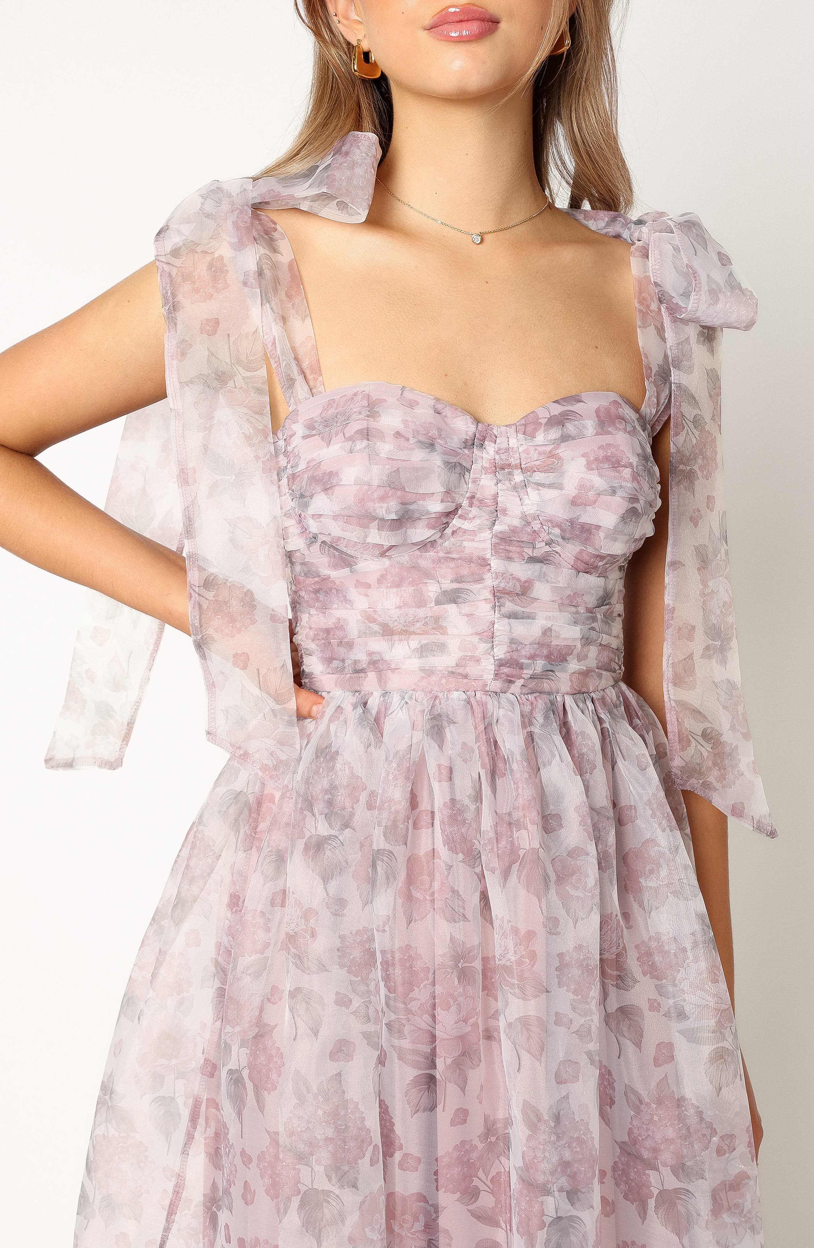 Petal & Pup Floret Bow Strap Midi Sundress | Nordstrom