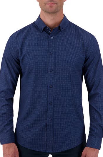 Report Collection Motif Long Sleeve 4-Way Stretch Shirt | Nordstromrack