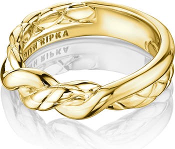 Judith Ripka Aura 14K Yellow Gold Plated Sterling Silver Braided Twist ...