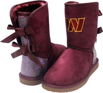 CUCE Women's Cuce Washington Commanders Team Colored Faux Suede Crystal ...