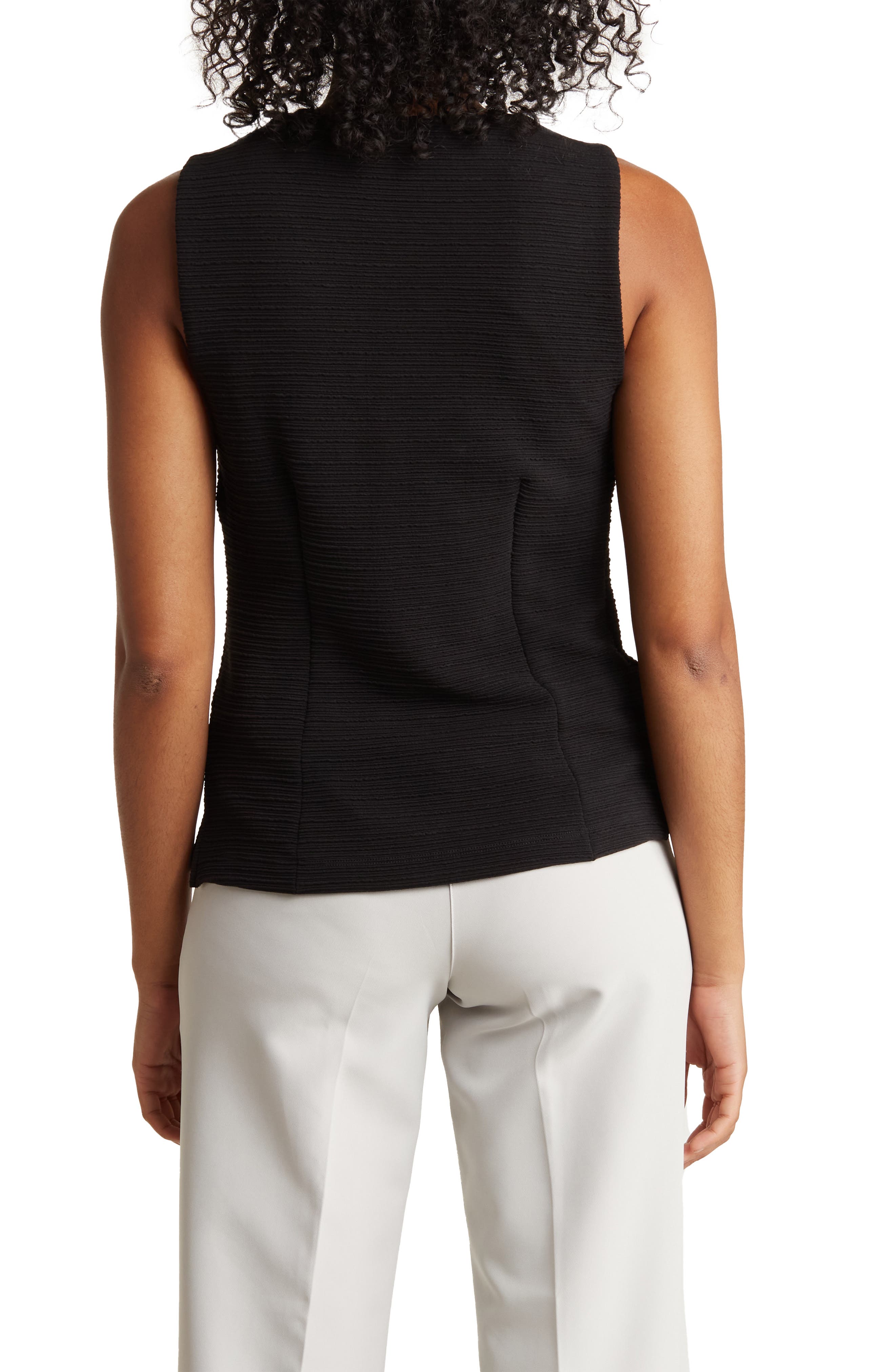 T Tahari Textured Side Vent Tank Top | Nordstromrack