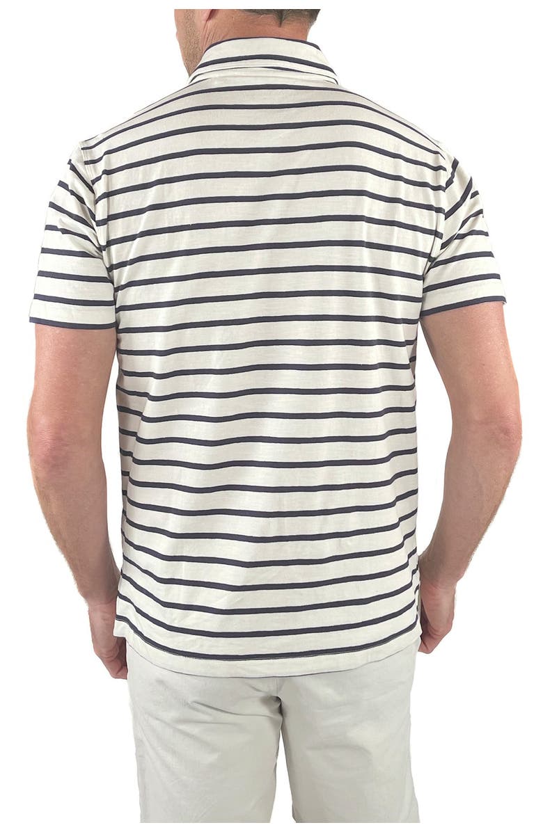 Tailor Vintage Airotec Stretch Slub Jersey Stripe Print Polo ...