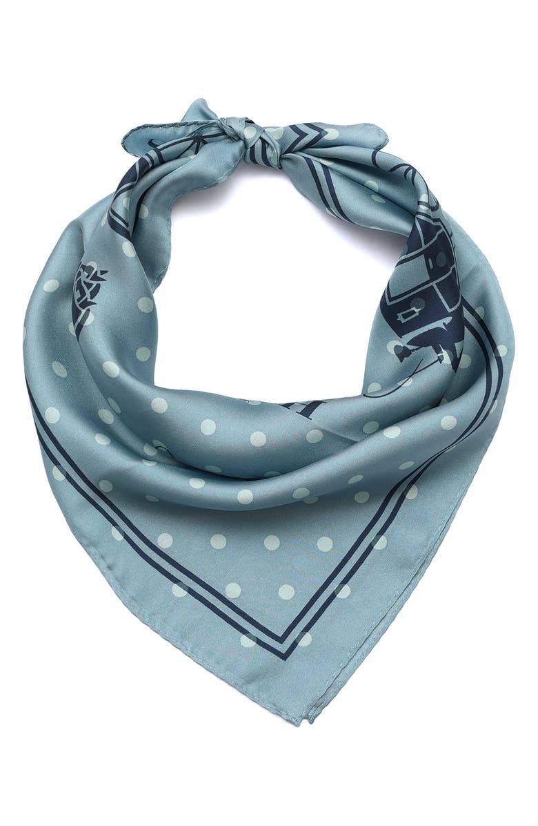 COACH Horse & Carriage Polka Dot Silk Square Scarf | Nordstrom