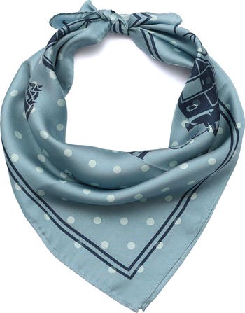 COACH Horse & Carriage Polka Dot Silk Square Scarf | Nordstrom