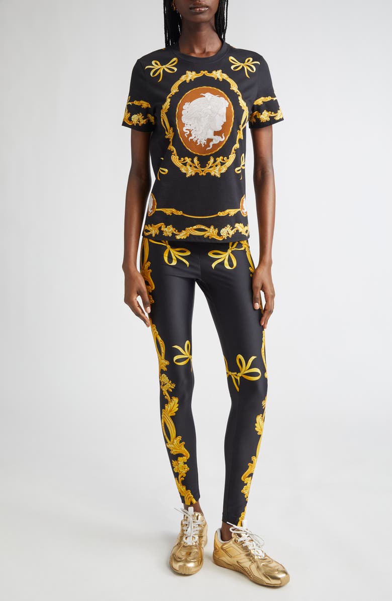Versace Cameo Medusa Vita Print Leggings | Nordstrom