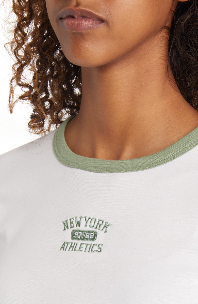 Vinyl Icons Women's New York Embroidered Crop T-Shirt | Nordstromrack