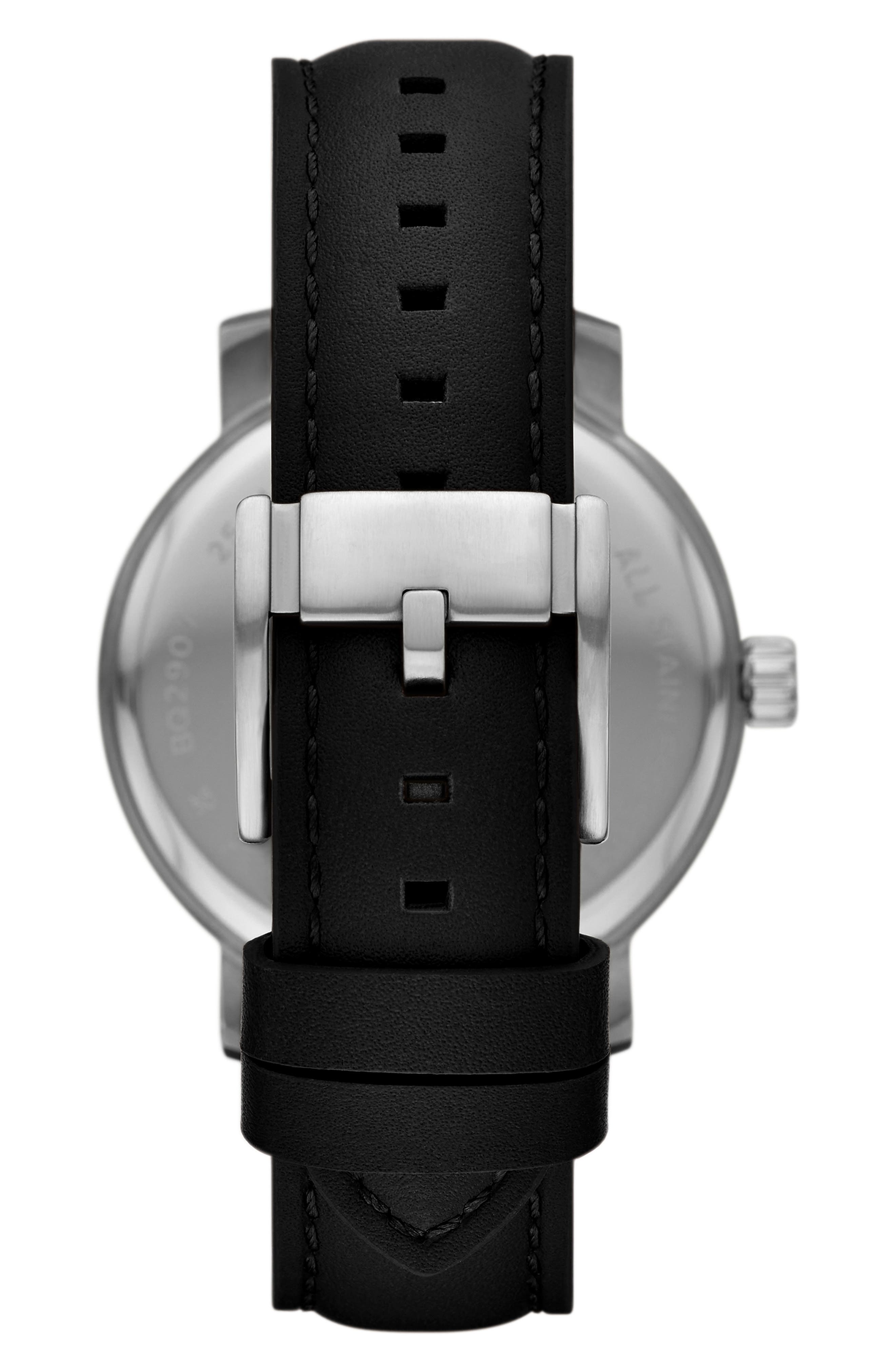 Fossil Rhett Leather Strap Multifunction Watch, 43mm | Nordstromrack