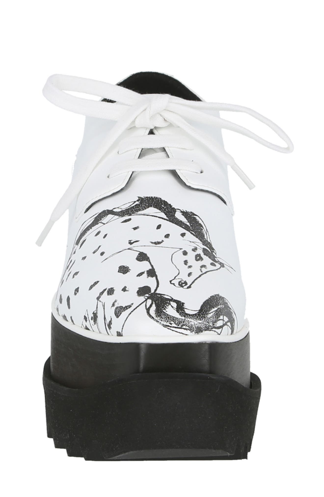 Stella McCartney Elyse Snakeskin Print Platform Wedge Sneaker (Women ...