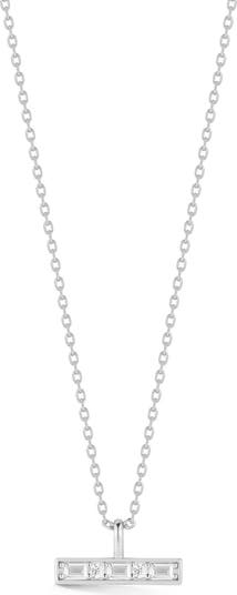 GLAZE JEWELRY Cubic Zirconia Bar Pendant Necklace | Nordstromrack