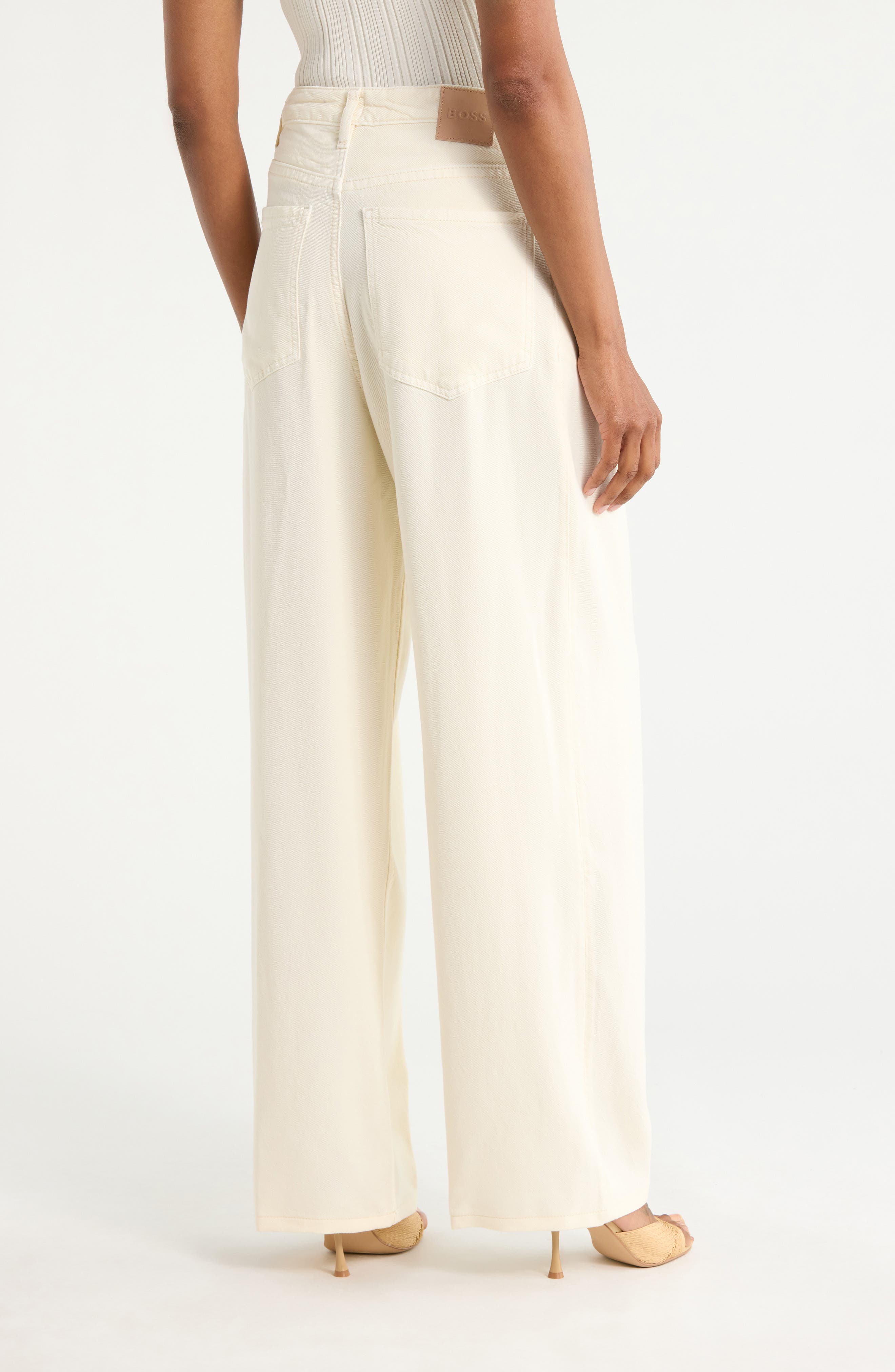 BOSS Slouchy Pleated Denim Pants | Nordstromrack
