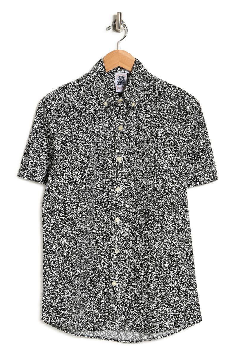 KENNINGTON Floral Short Sleeve Cotton Shirt | Nordstromrack