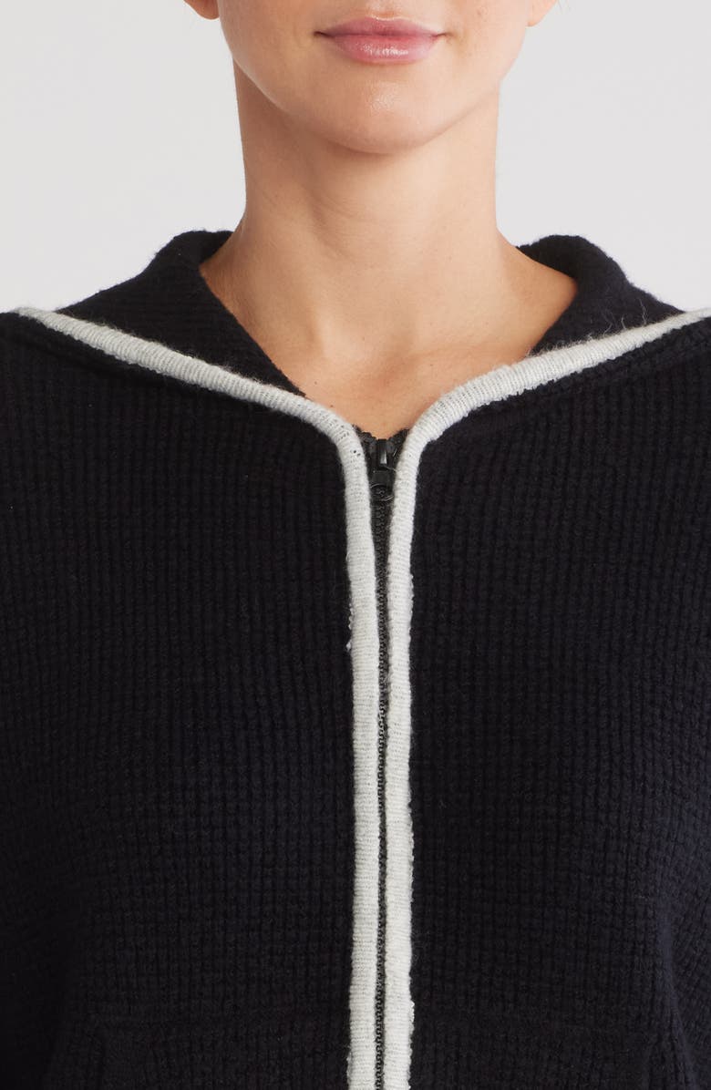 Vince Camuto Waffle Stitch Front Zip Hoodie | Nordstromrack