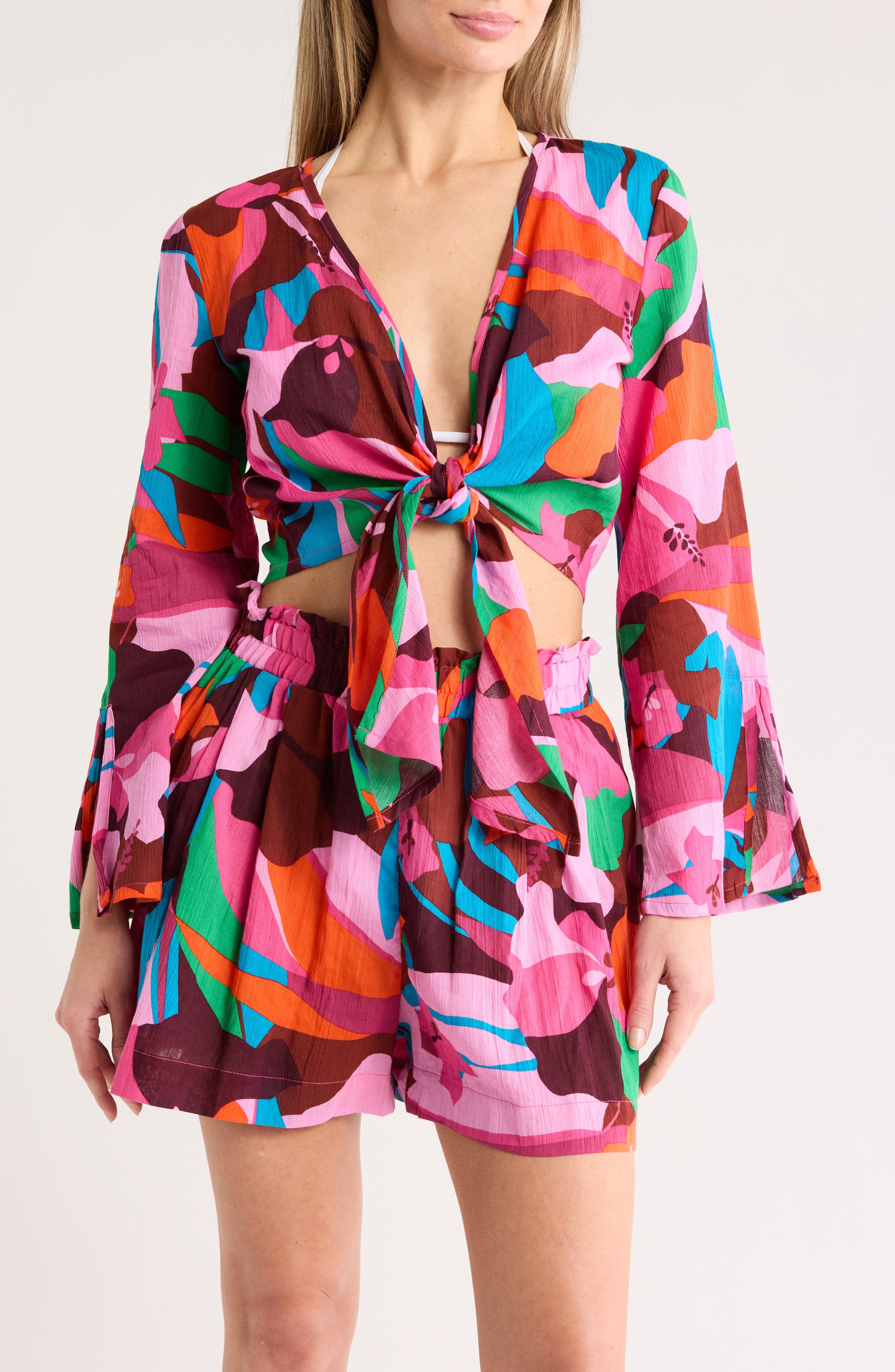 Sanctuary Front Tie Cover-Up Shirt | Nordstromrack