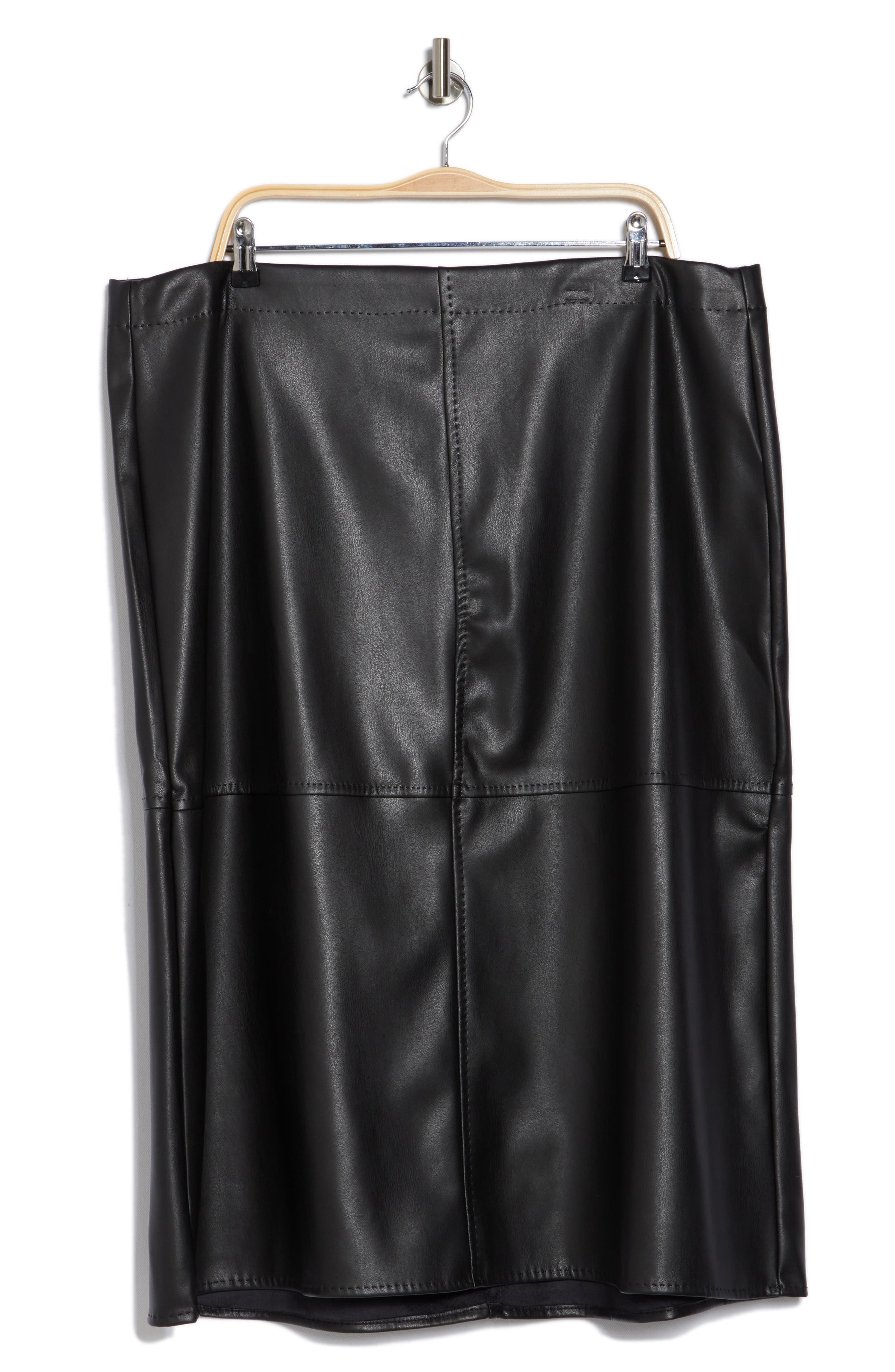 max-studio-faux-leather-midi-skirt-in-black-modesens