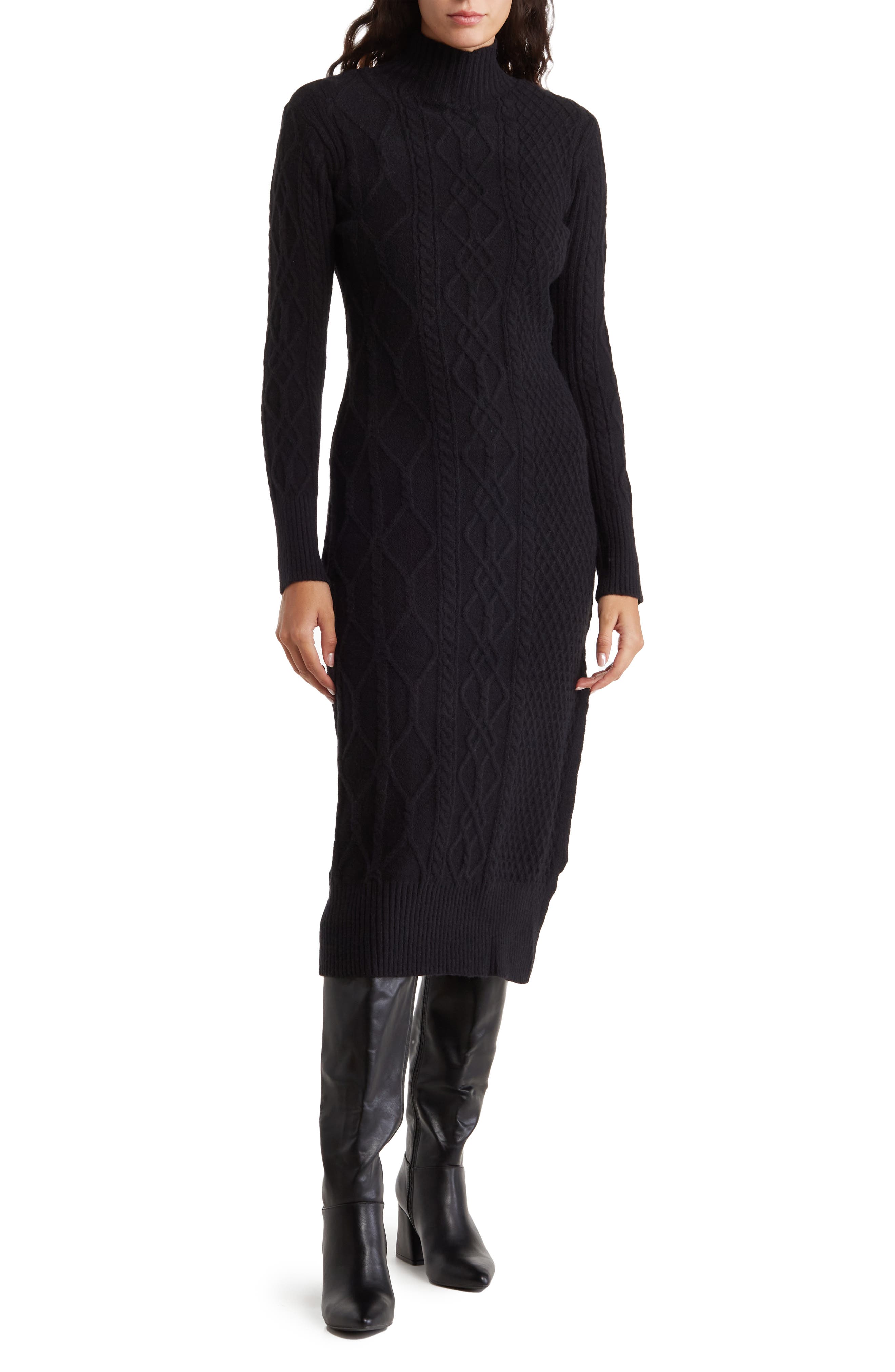 STITCHDROP Okemo Cable Knit Sweater Dress | Nordstromrack