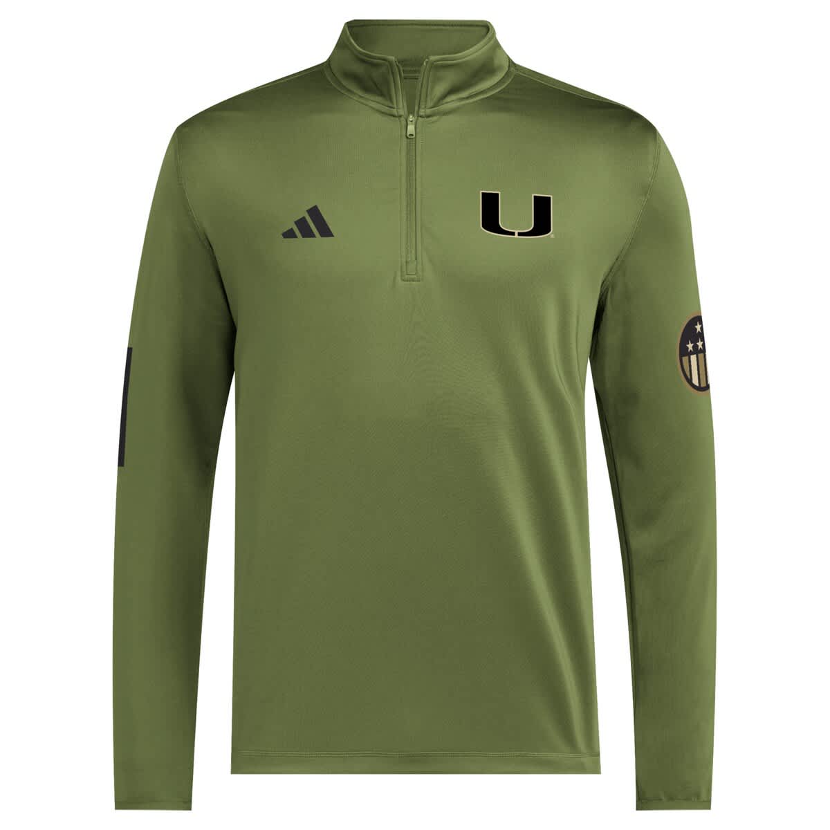 adidas Men's adidas Green Miami Hurricanes Half-Zip Golf Jacket | Nordstrom
