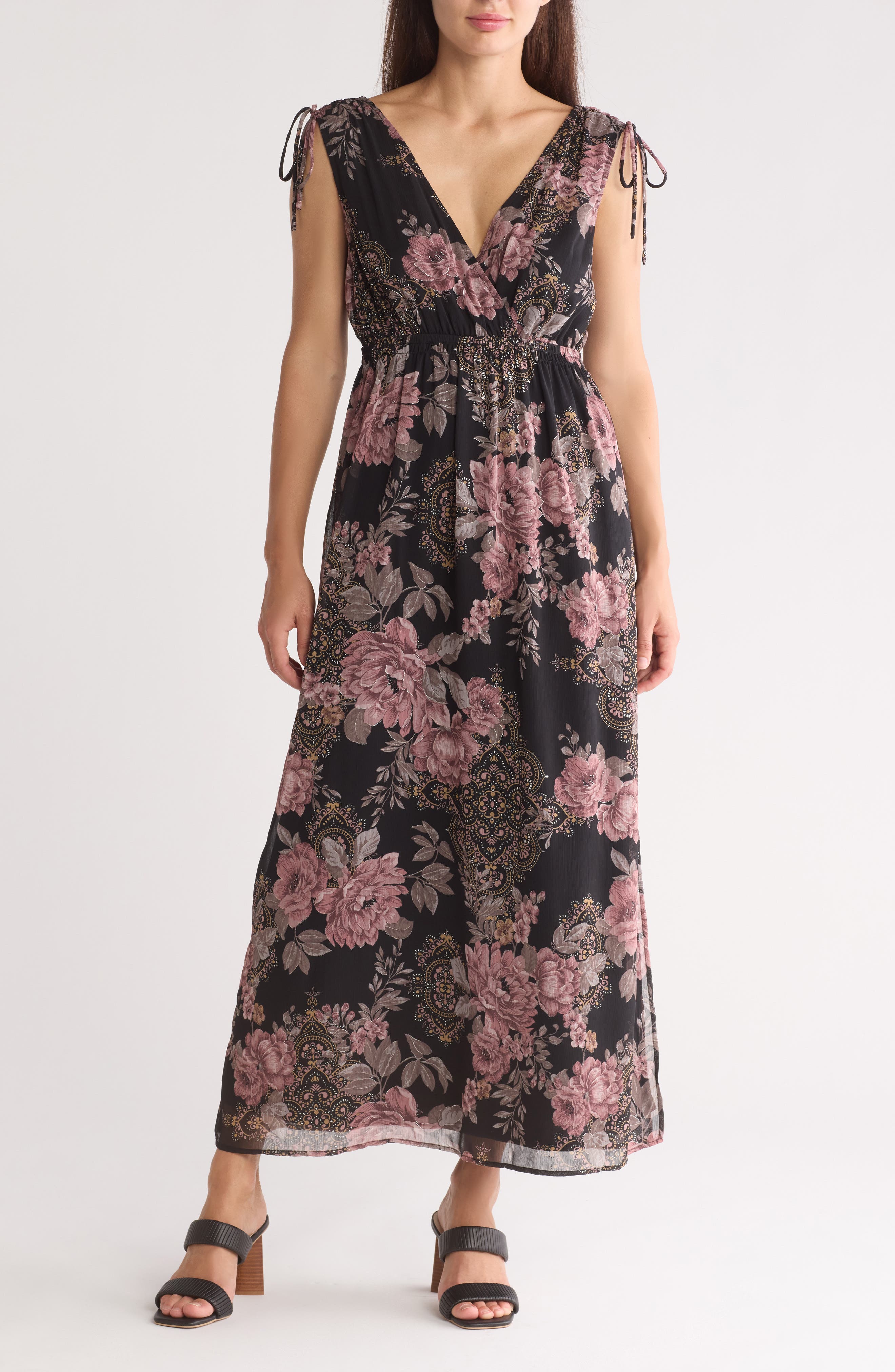 Lovestitch Border Short Sleeve Maxi Dress | Nordstromrack