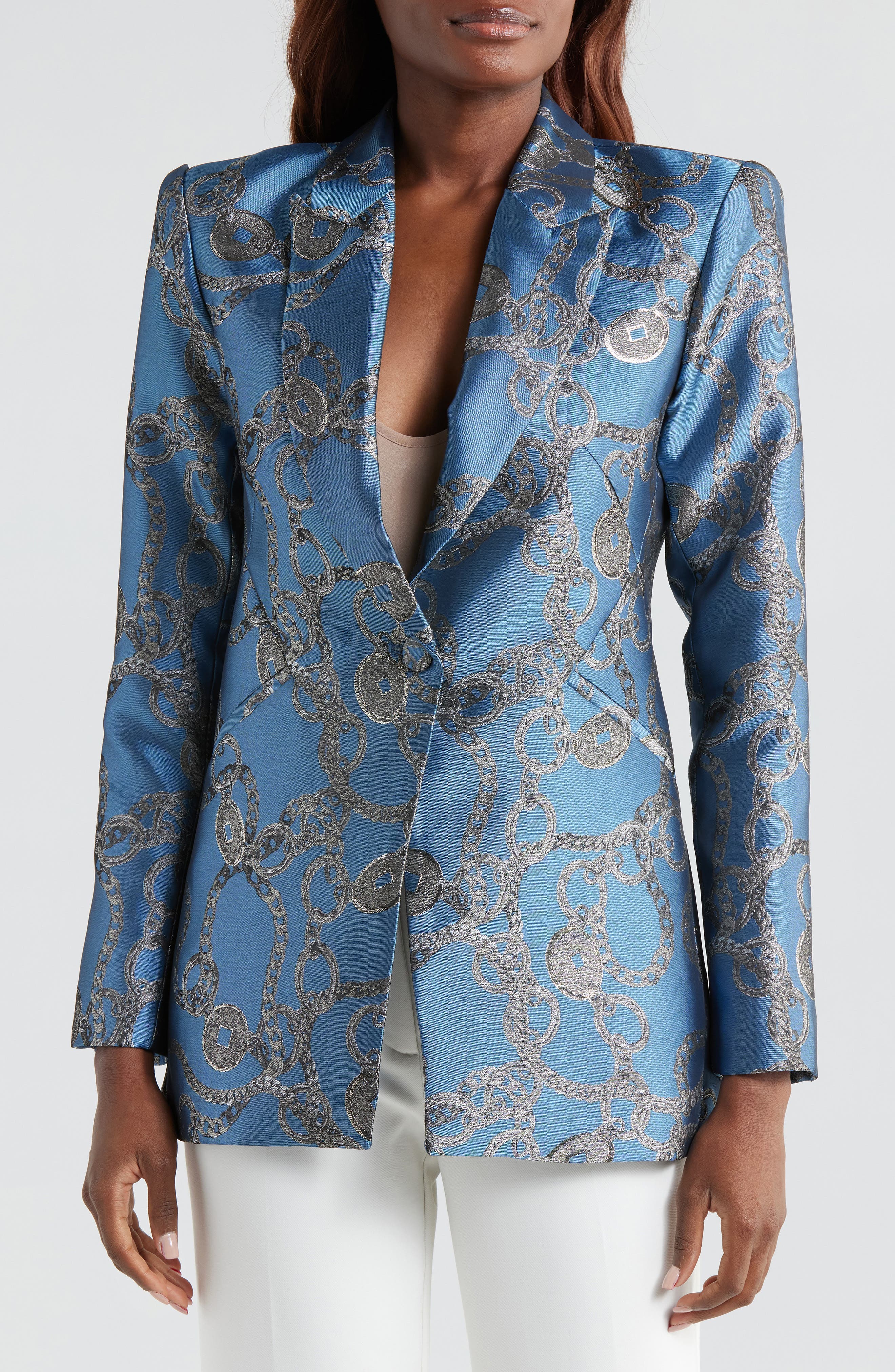 L'AGENCE Sheila Structured Satin Blazer | Nordstromrack