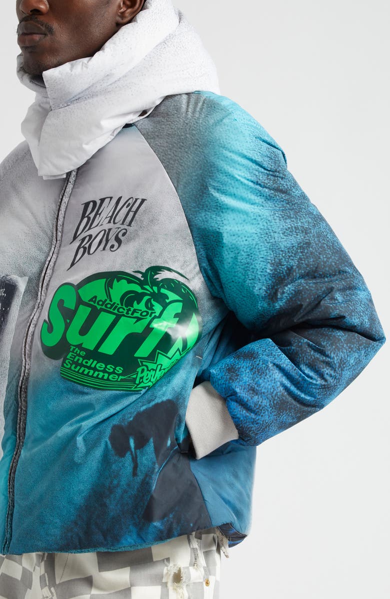 ERL Gender Inclusive Surf Nylon Puffer Jacket with Removable Hood ...