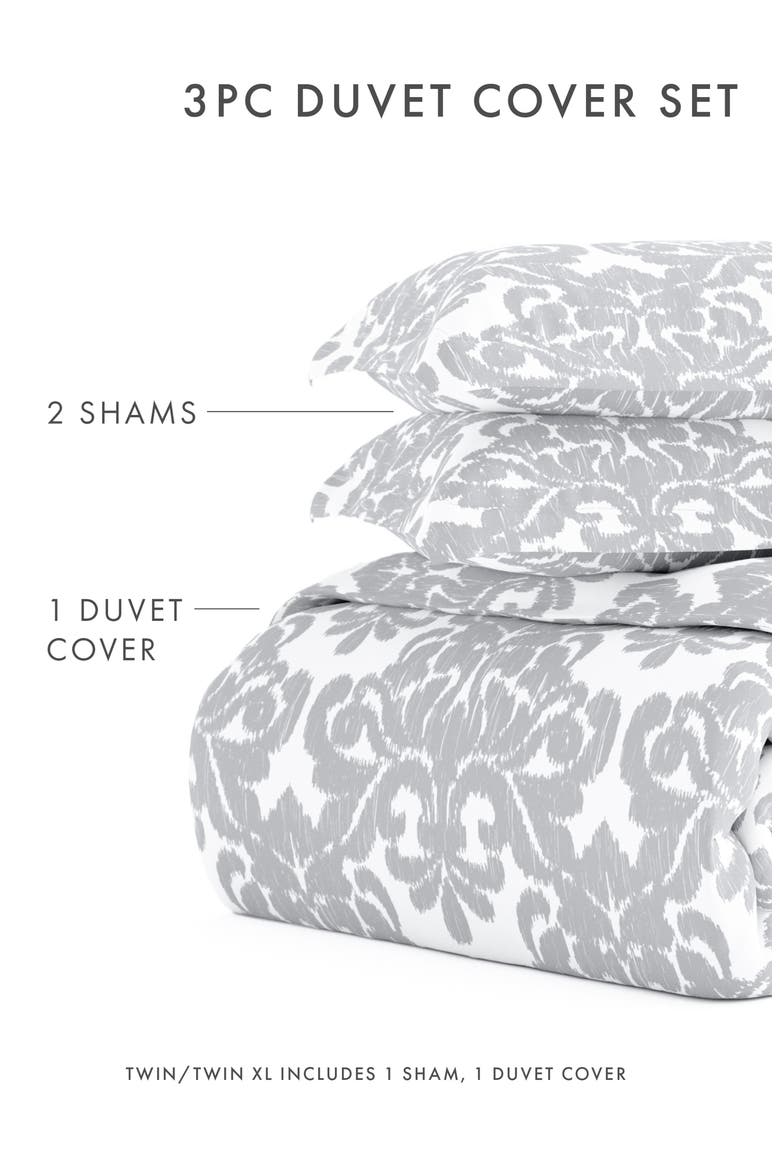 Premium Ultra Soft Soft Damask Pattern 3-Piece Duvet Cover Set ...