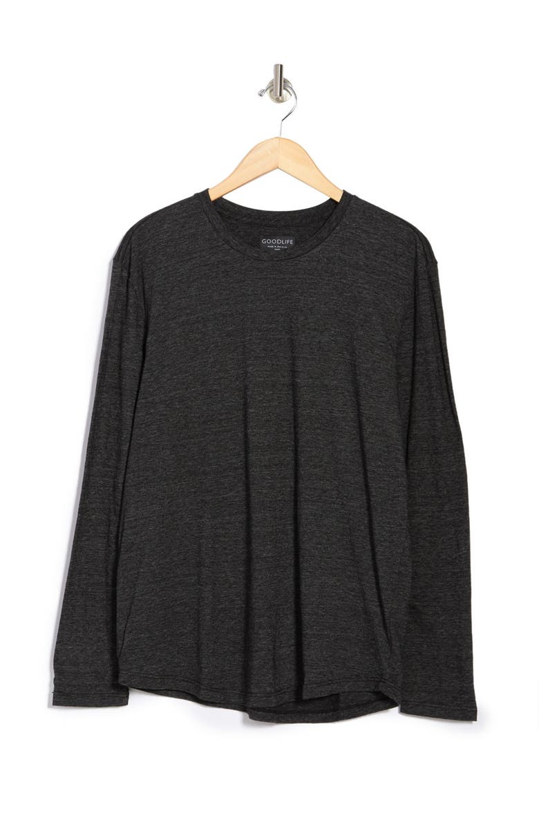 Goodlife Long Sleeve Scallop Crewneck Top | Nordstromrack