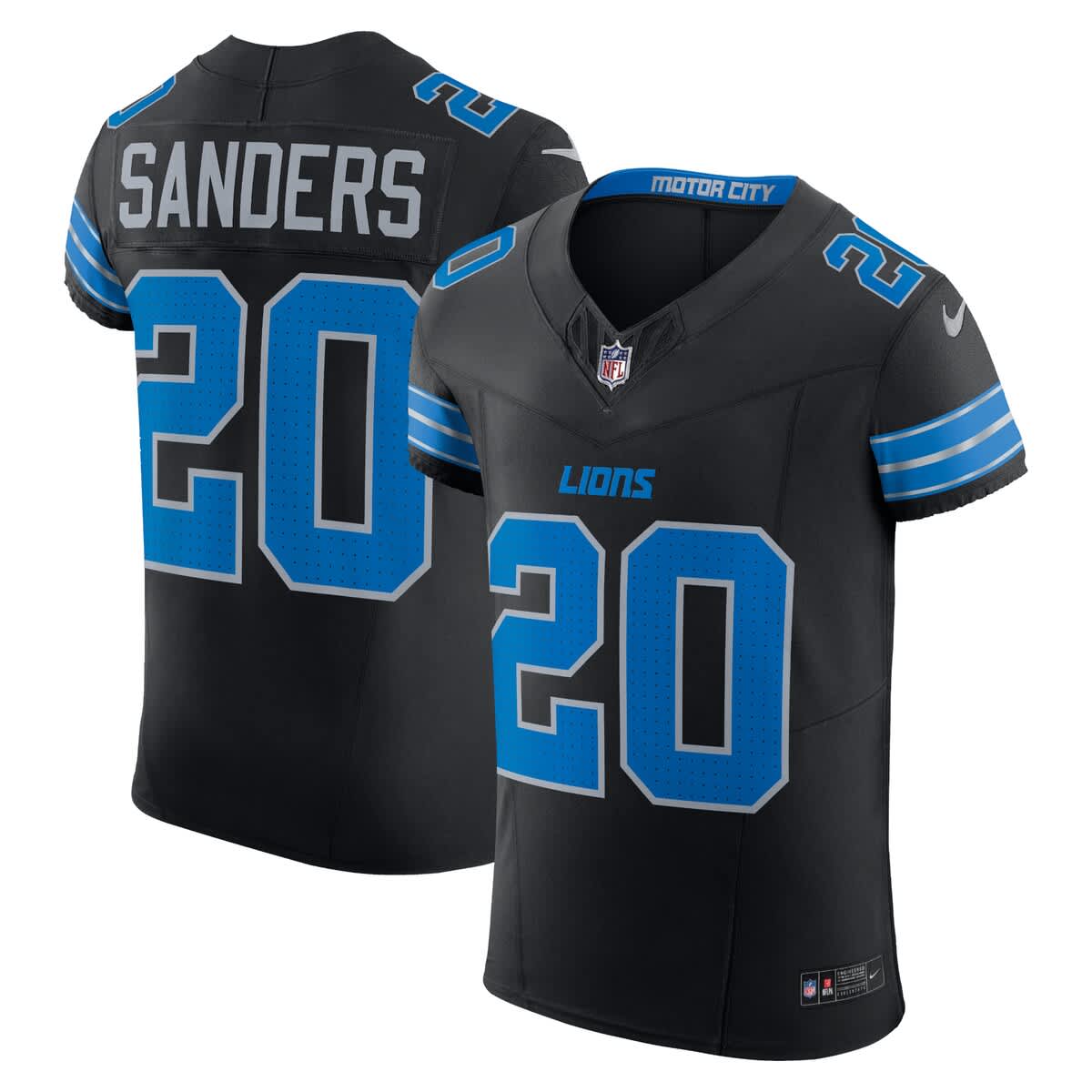 Nike Men's Nike Barry Sanders Black Detroit Lions Retired Player ...