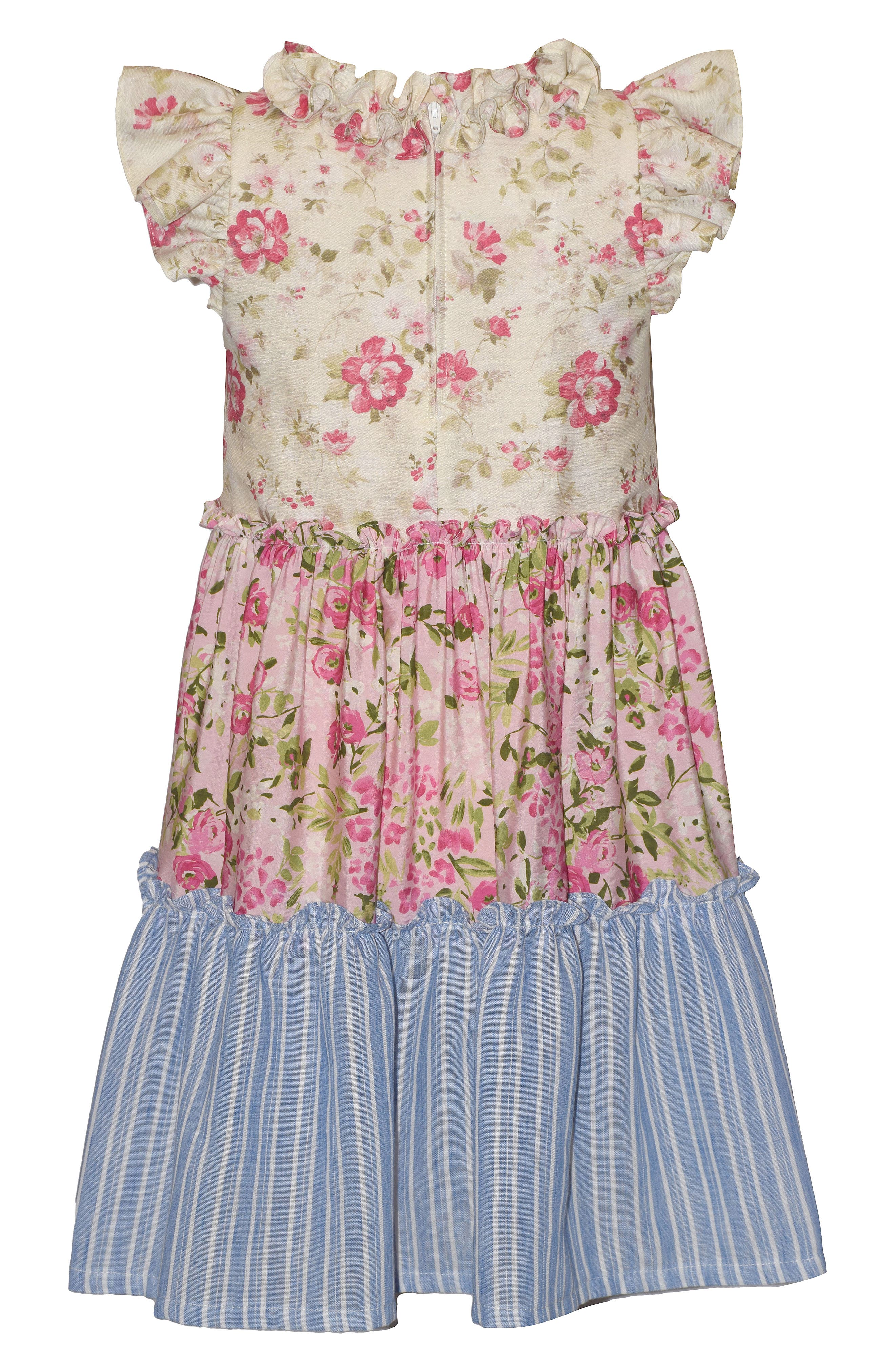 Iris & Ivy Kids' Mixed Print Ruffle Neck Dress | Nordstromrack