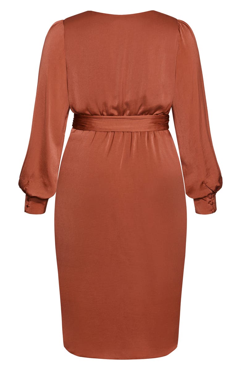 City Chic Opulent Long Sleeve Midi Dress | Nordstromrack
