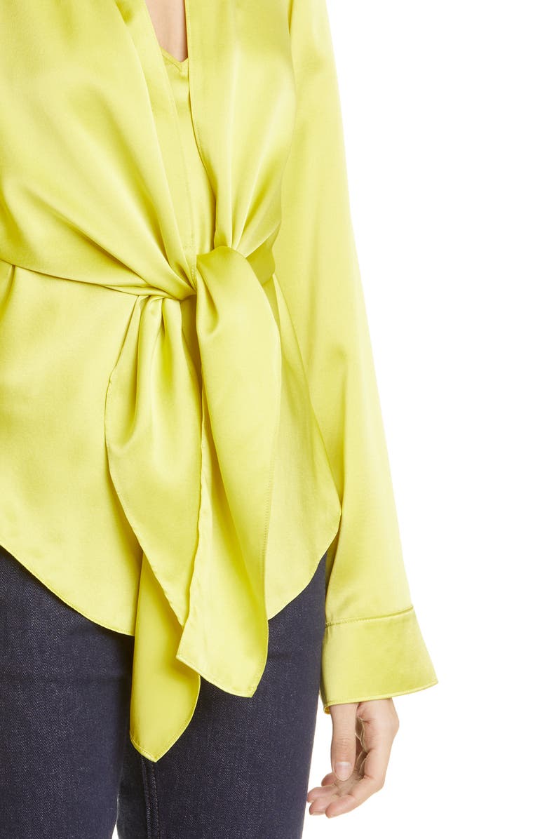 Cinq à Sept Ally Tie Front Silk Top | Nordstromrack