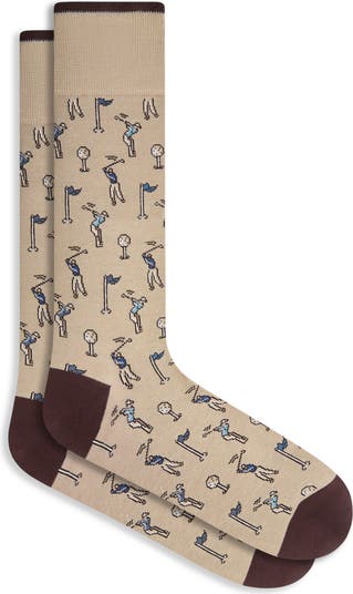 Bugatchi Golf Pattern Cotton Blend Dress Socks | Nordstrom