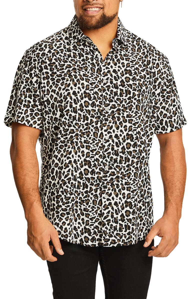 Johnny Bigg Chance Regular Fit Animal Print Short Sleeve Button-Up ...