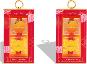 sugarfina Lunar New Year 2-Piece Candy Cube Lantern Bento Boxes Set of ...