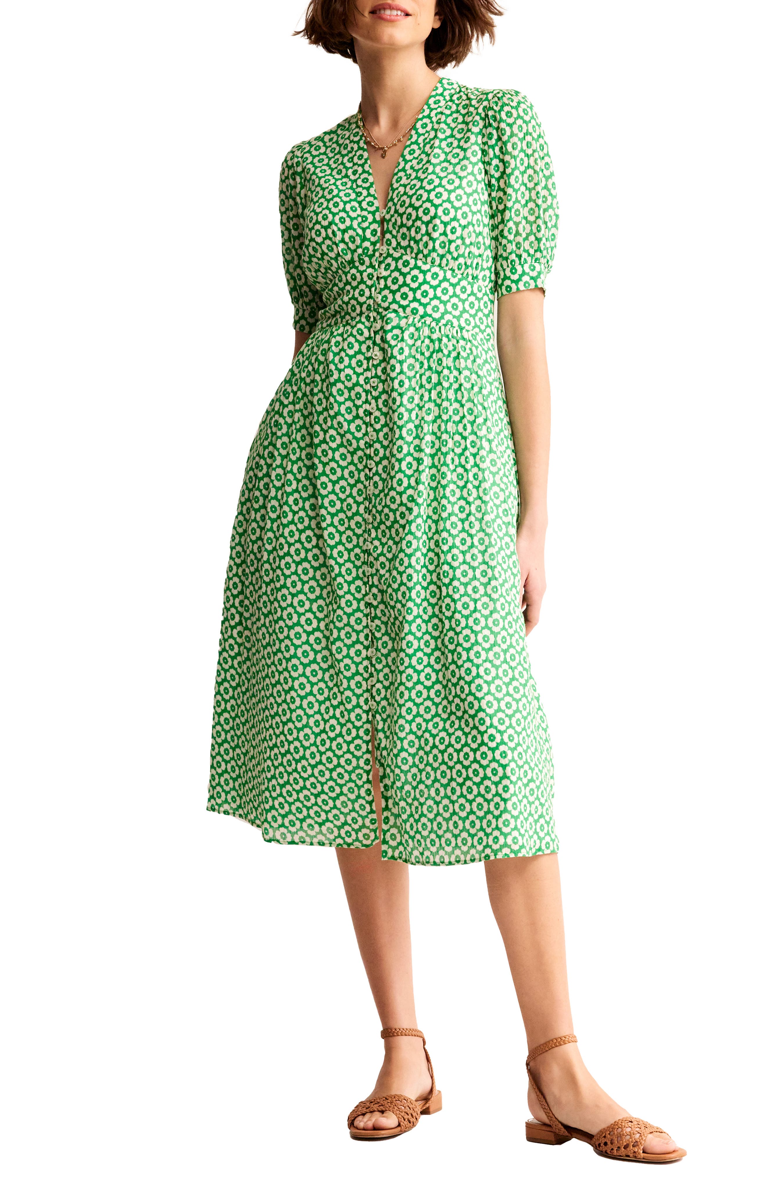 Boden Elsa Floral Print Midi Dress | Nordstromrack