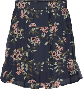 VERO MODA Kay Ruffle Chiffon Miniskirt | Nordstrom