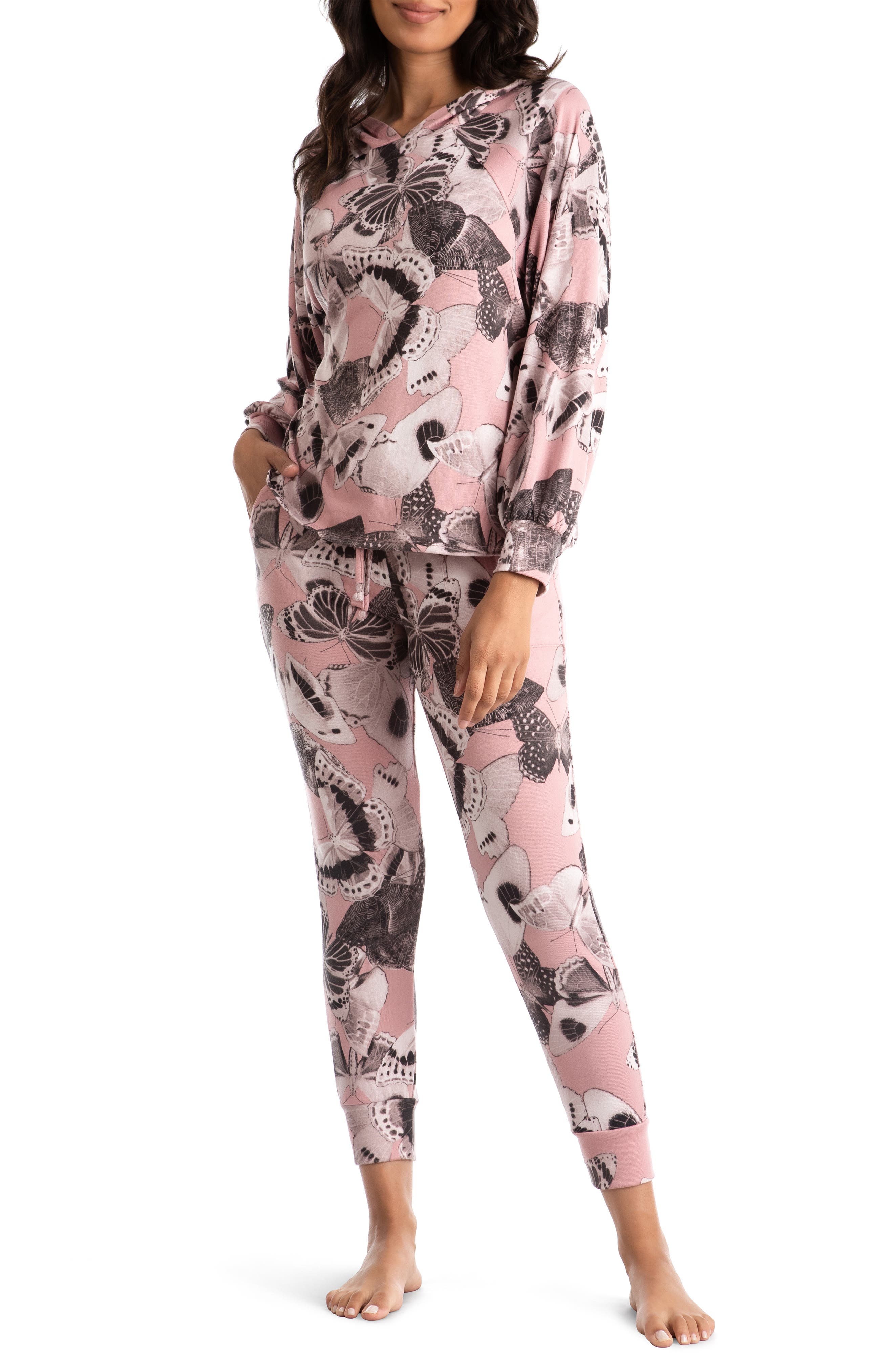 Midnight Bakery Juno Butterfly Hooded Top & Joggers Lounge Set ...