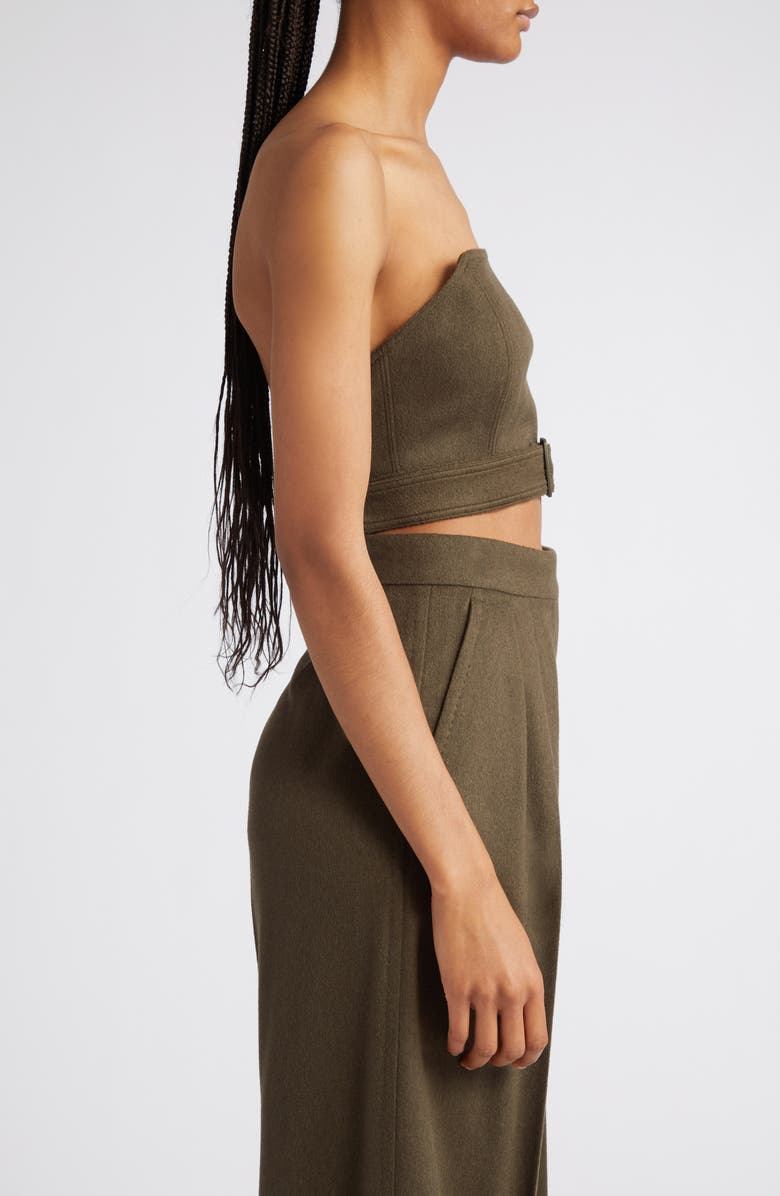 Max Mara Flipper Belted Strapless Wool Top | Nordstromrack