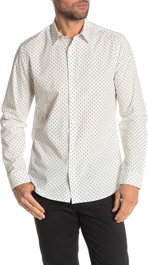 Vince Sphere Dot Print Long Sleeve Woven Slim Fit Shirt | Nordstromrack
