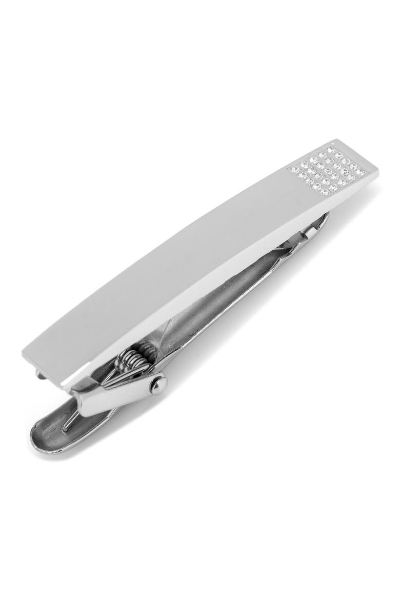 Cufflinks Inc. Stainless Steel White Pave Crystal Tie Bar (Men ...