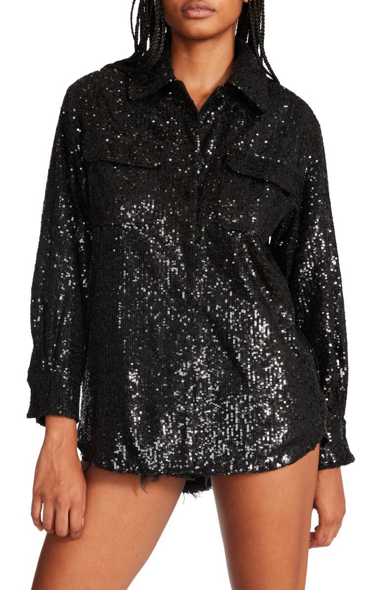 Steve Madden Glitter Sweet Sequin Jacket | Nordstromrack