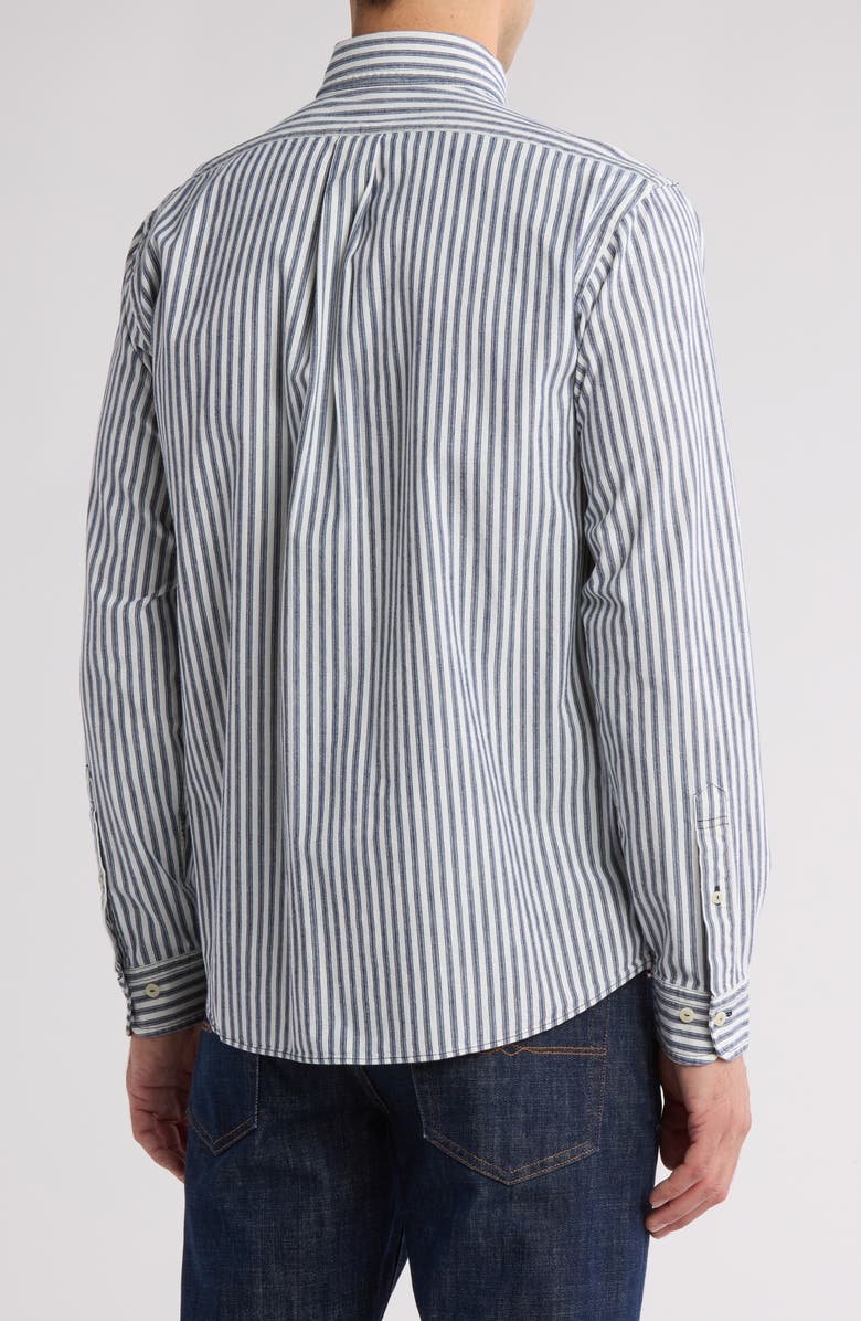 Brooks Brothers Yarn Dye Stripe Long Sleeve Button-Down Shirt ...