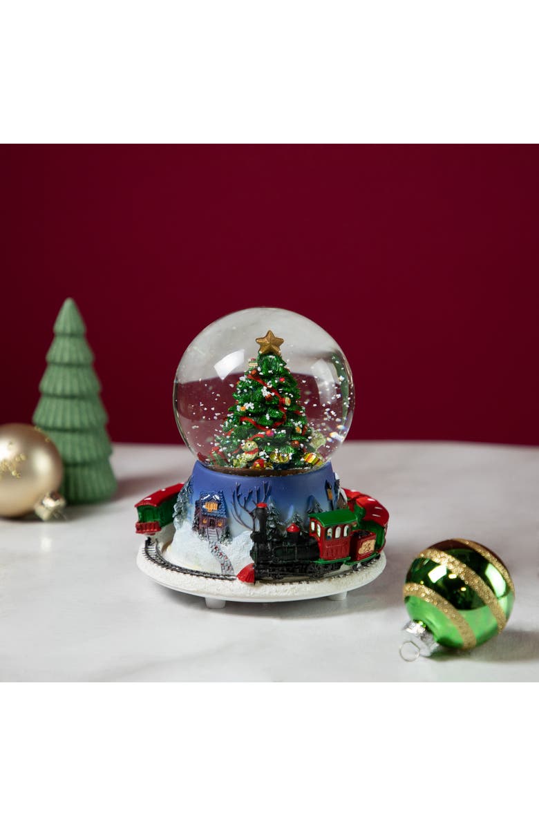 Northlight Rotating Train And Christmas Tree Musical Animated Snow ...