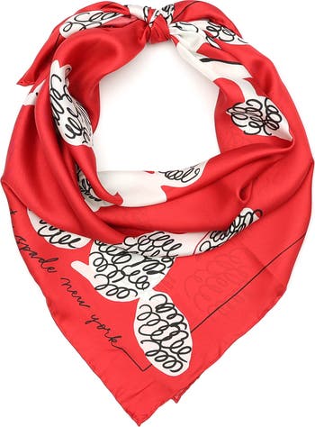 Kate Spade New York poodles silk square scarf | Nordstrom