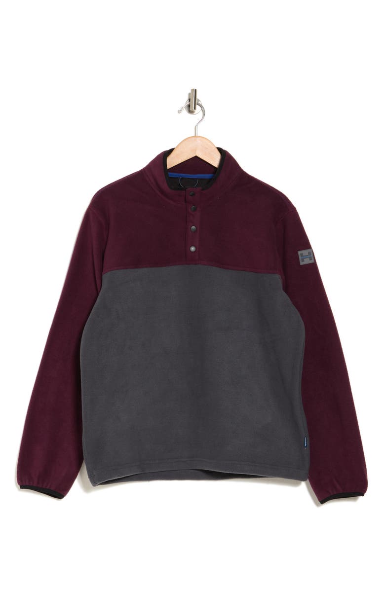 HAWKE & CO Quarter Snap Colorblock Fleece Pullover | Nordstromrack